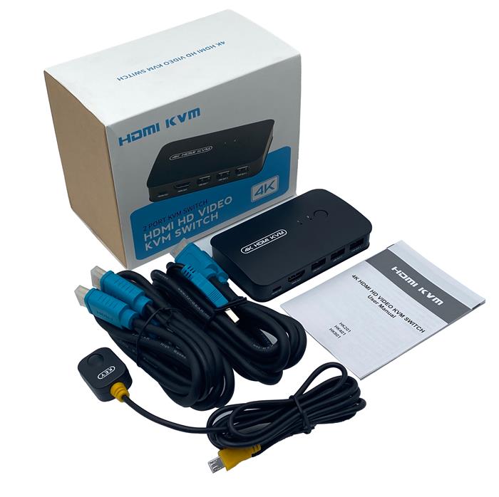 KVM HDMI 2X1 V2.0B 4K PURESONIC - TodoVision