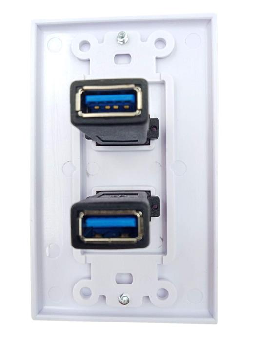 FACE PLATE USB A 3.0 DOBLE PURESONIC - TodoVision